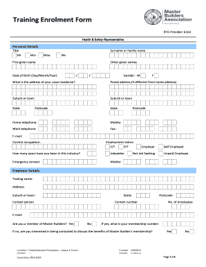 Fillable Online mbansw asn Enrolment Form Template - mbanswasnau Fax ...
