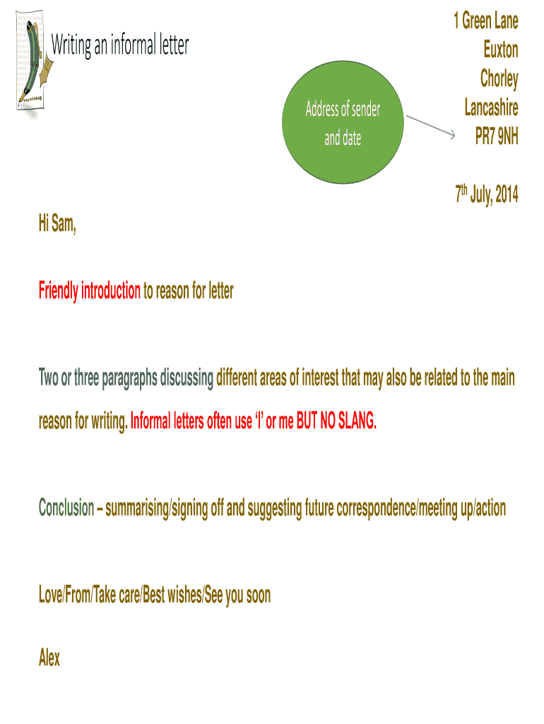 Fillable Online Writing an informal letter Fax Email Print - pdfFiller