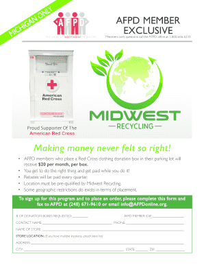 Fillable Online afpdonline AFPD MEMBER EXCLUSIVE Making money never ...