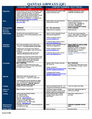 Fillable Online QANTAS AIRWAYS (QF) Fax Email Print - pdfFiller