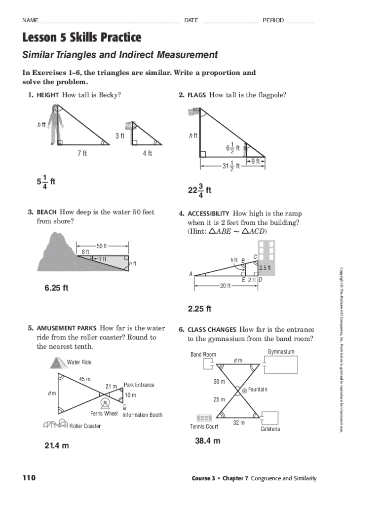 Indirect Measurement Worksheet - Fill Online, Printable, Fillable ...