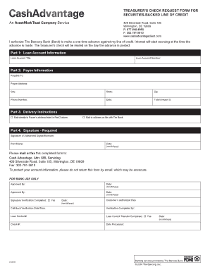 Fillable Online TREASURERS CHECK REQUEST FORM FOR Fax Email Print ...