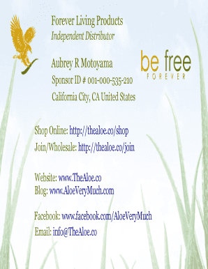 Joining Of Forever Living Products - Fill Online, Printable, Fillable ...