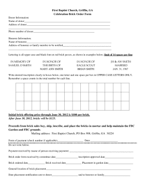 Fbcgriffin - Fill Online, Printable, Fillable, Blank | pdfFiller