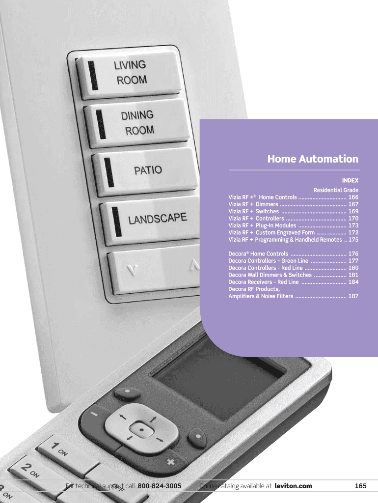 Fillable Online Home Automation - Leviton Fax Email Print - pdfFiller