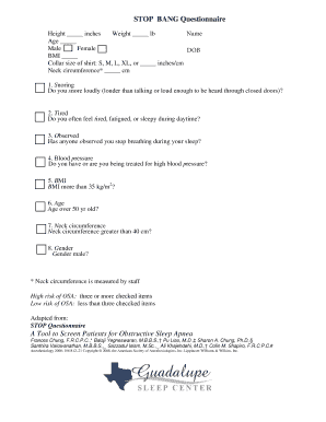 Fillable Online STOPBANG White Paper.pdf - Guadalupe Sleep Center Fax ...