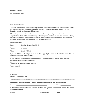 Tardy Letter To Parents - Fill Online, Printable, Fillable, Blank ...