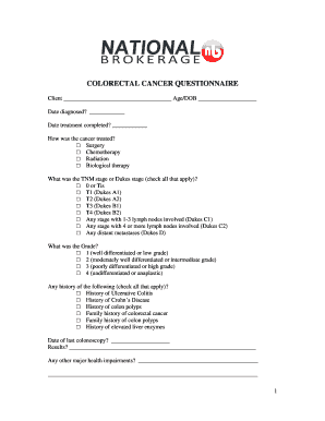 Fillable Online nbapplicationdata blob core windows COLORECTAL CANCER ...