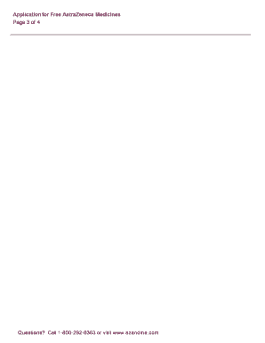 Fillable Online Application for Free AstraZeneca Medicines ...