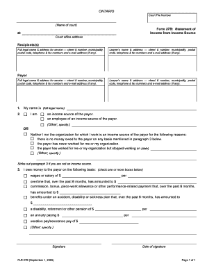 Fillable Online Form 27B Statement of Income from Income Source FLR 27B ...
