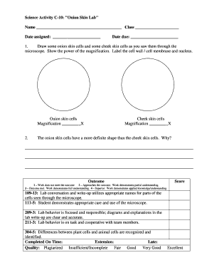 Fillable Online gpvanier ednet ns Science Activity C-10: "Onion Skin ...