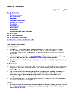 Fillable Online First Aiders Fax Email Print - pdfFiller