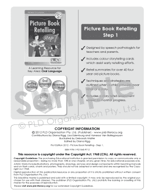Fillable Online pld-literacy Picture Book Retelling - pld-literacy Fax ...