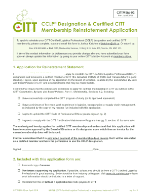 Fillable Online CITTMEM02 - CCLP Designation and Certified CITT ...