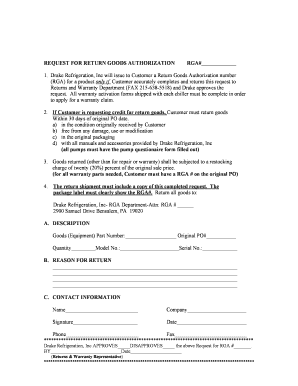 Fillable Online RGA form.doc Fax Email Print - pdfFiller