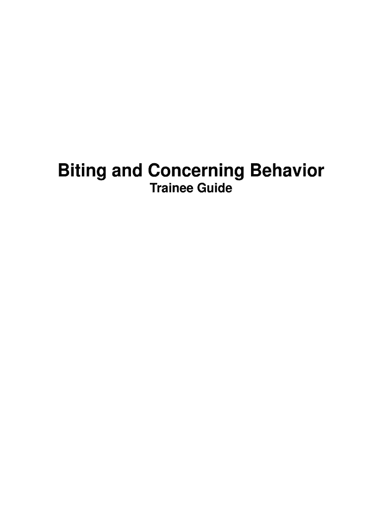 Fillable Online heartlandgrants Biting and Concerning Behavior ...