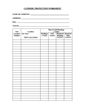 Fillable Online Cathodic Protection Worksheetdoc Fax Email Print ...