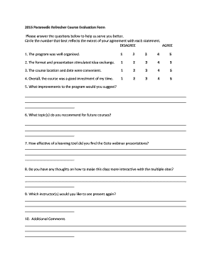 18 Printable course evaluation questions Forms and Templates - Fillable ...