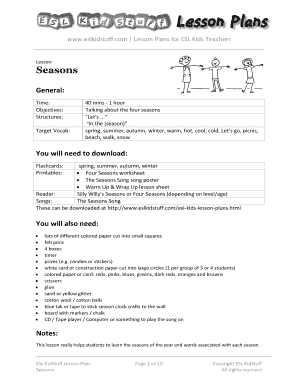 Fillable Online Talking about the four seasons Fax Email Print - pdfFiller