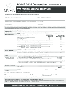 Fillable Online mvma memberclicks New Registration Form vet ...