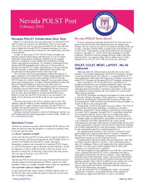 Fillable Online nevadapolst Nevada POLST Celebrates One Year Nevada ...