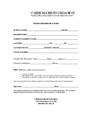 Fillable Online ovpta CHESS MATES FOUNDATION Fax Email Print - pdfFiller