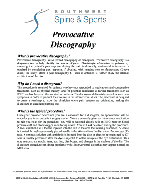 Fillable Online Provocative Discography What is provocative discography ...