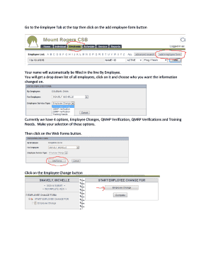 Fillable Online Go to the Employee Tab at the top then click on the add ...