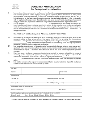 Fillable Online for Background Investigation Fax Email Print - pdfFiller
