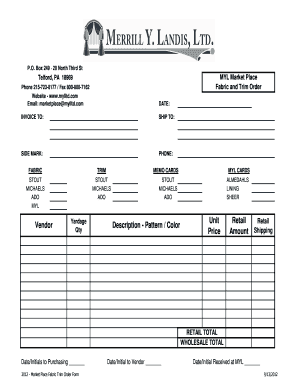Fillable Online 16 - Market Place Fabric Trim Order Form Rev 6-17 ...