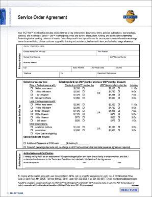 Fillable Online Service Order Agreement wwwiacpnet Fax Email Print ...