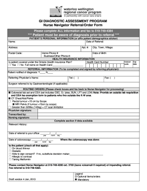Fillable Online GI referral form edited Jan 2013doc Fax Email Print ...
