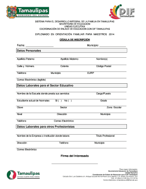 Fillable Online Datos Personales Datos Laborales para el Sector ...