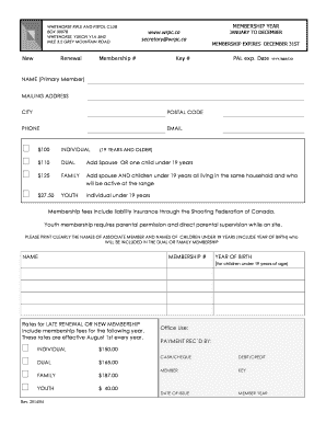 Fillable Online wrpc Wrpc registration form b2014b - Whitehorse Rifle ...