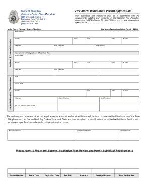 Fillable Online townofbrighton Fire Alarm Installation bPermitb Application - Brighton Fax Email ...