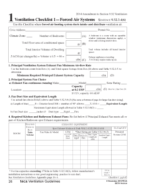Fillable Online burnaby TECA Ventilation Checklists - burnaby Fax Email Print - pdfFiller