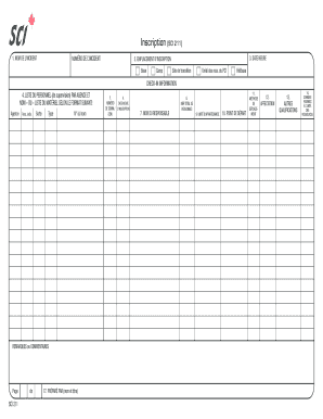 Fillable Online Inscription SCI 211 - bicscanadabbcab Fax Email Print ...
