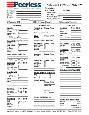 Fillable Online Request for Quotation.pub - Peerless Products, Inc. Fax ...