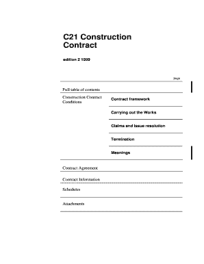 Fillable Online C21 Construction Contract - Asset.Gov Fax Email Print ...