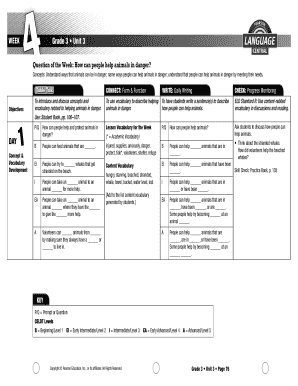 Fillable Online WEEK 4 Grade 3 Unit 3 Question of the Week: How can ...