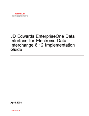 Fillable Online JD Edwards EnterpriseOne Data Interface for Electronic ...