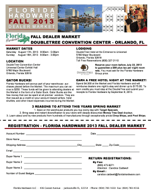 Fillable Online FALL DEALER MARKET Fax Email Print - pdfFiller