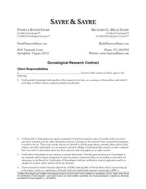 Fillable Online Certified GenealogistSM Fax Email Print - pdfFiller