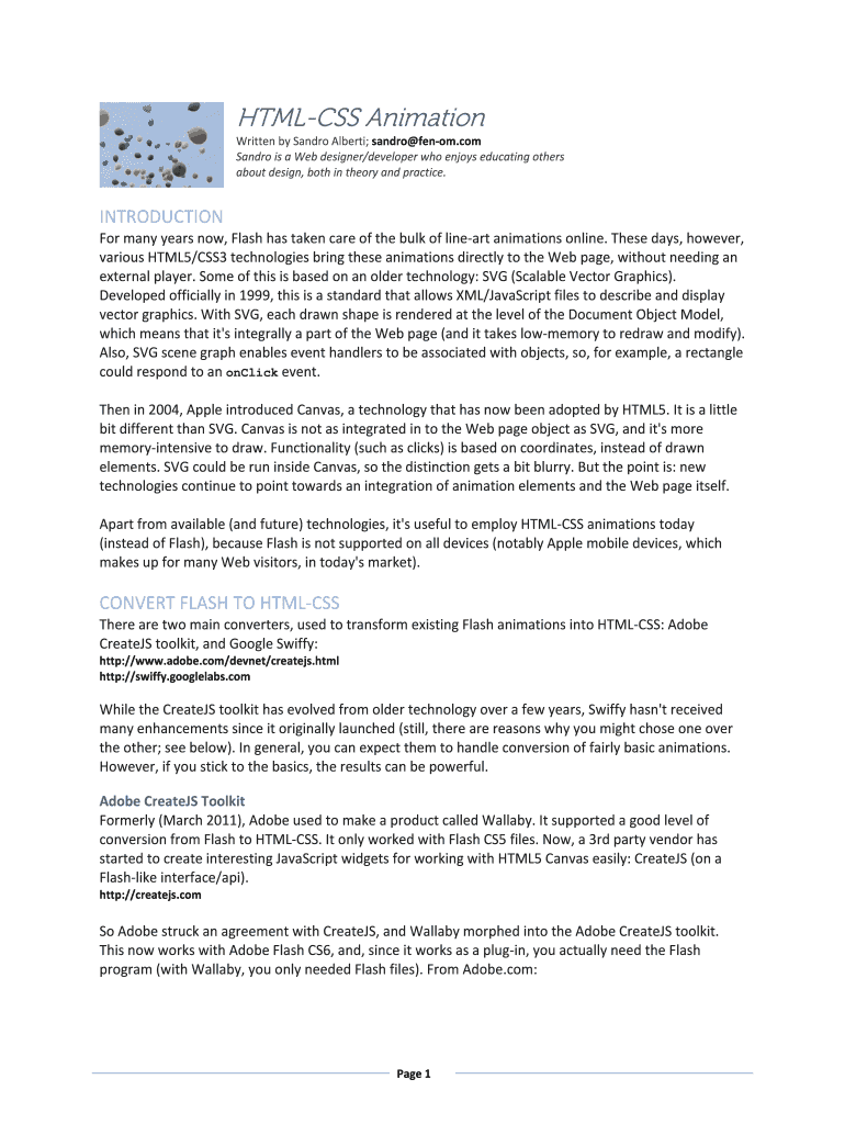 Fillable Online HTML-CSS Animation Fax Email Print - pdfFiller