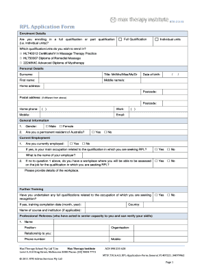 Fillable Online mti vic edu RPL Application Kit - bmtibbvicbbedubau ...