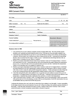 Fillable Online saintfrancis MRI Consent Form - Saint Francis ...