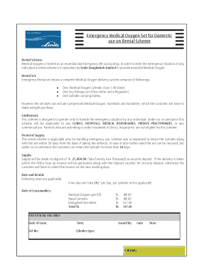 Fillable Online Emergency Medical Oxygen Set for Domestic Use-form Fax ...