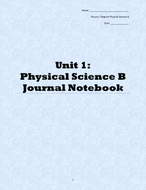 Fillable Online Physical Science Journal - OHVA Staff Fax Email Print ...