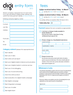 Fillable Online corpcommsmagazine co Please complete a separate form ...