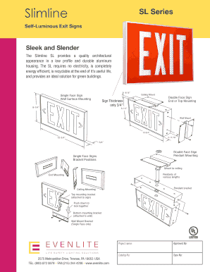Fillable Online Sleek and Slender - EVENLITE Fax Email Print - pdfFiller